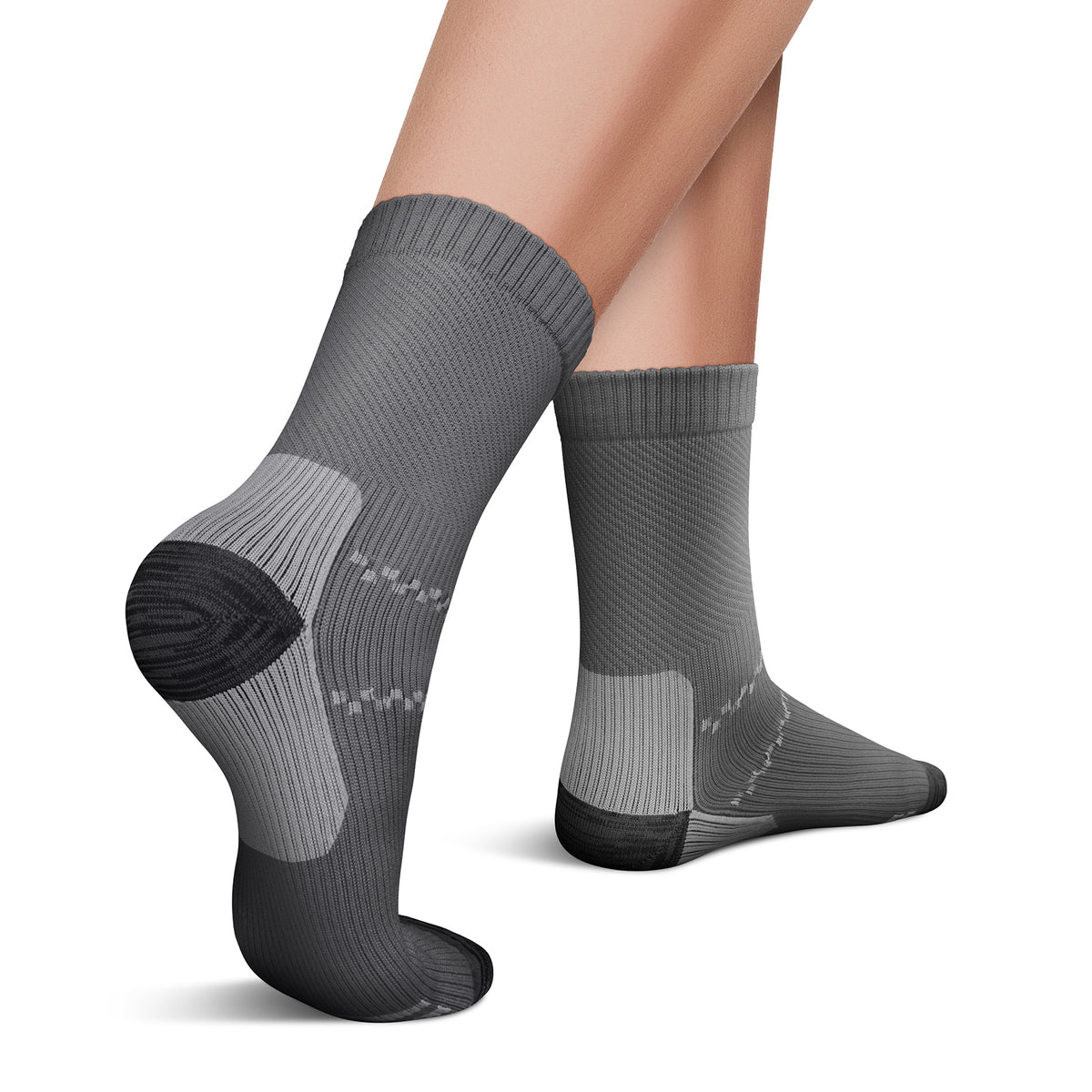 CHARMKING 6 Pairs Crew Compression Socks for Women & Men Circulation 15 ...