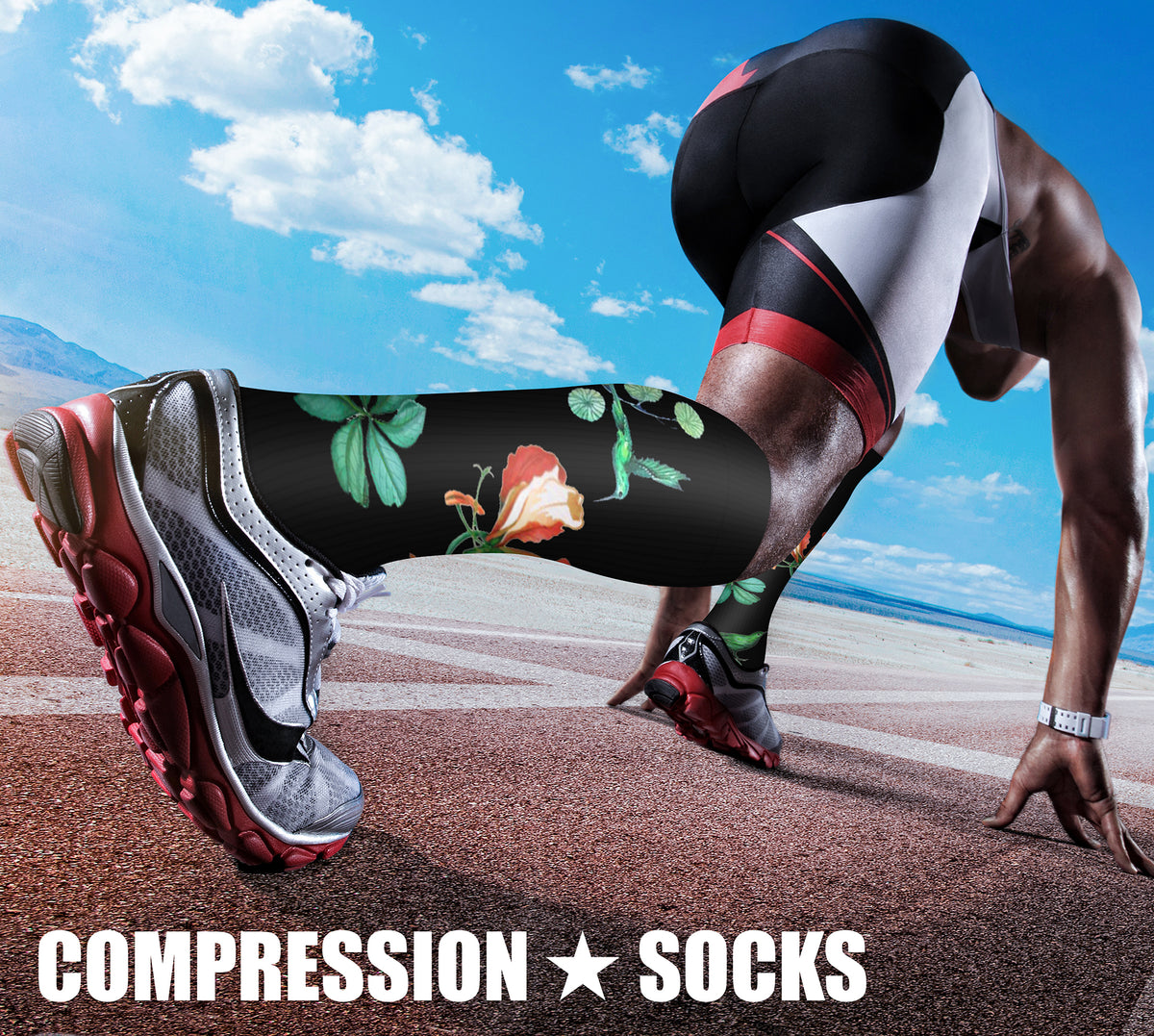 Compression Socks (3 Pairs) 15-20 mmhg for Men & Women
